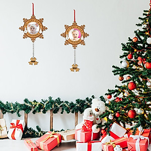 Jetec Baby's First Christmas Photo Ornament 2025 My Very First Christmas Photo Frame Xmas Baby's 1st Keepsake Picture for Newborn Baby Christmas Tree Decor