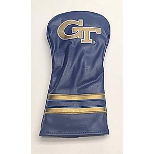 NCAA Georgia Tech Yellow Jackets Golf Vintage Driver Head Cover (Navy/Gold)