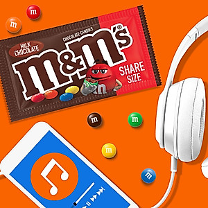 M&M'S Milk Chocolate Candy Sharing Size 3.14 Ounce (Pack of 24) Box