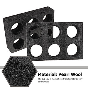 Operitacx 2pcs Cola Milk Tea Cup Saucer Door Dash Accessories for Dashers Drinkings Carrier Tray Terrarium Glass Containers Takeout Packing Supply Wallet Pearl Cotton Takeaway Box Travel