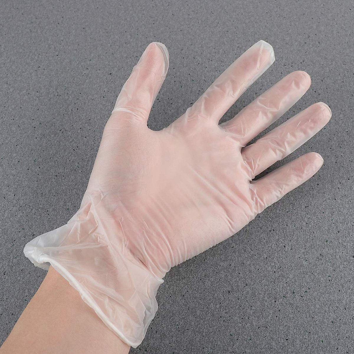 Lurrose 1 Box Rubber Gloves Transparent Handwear Mitten Tattoo Gloves for Home Nail Beauty Food Kitchen Cooking Cleaning