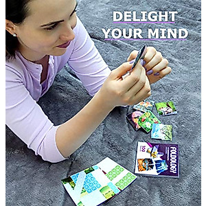 FOLDOLOGY - The Origami Puzzle Game! Hands-On Brain Teasers for Tweens, Teens & Adults. Stocking Stuffers. Fold The Paper to Complete The Picture. 100 Challenges, Ages 10+