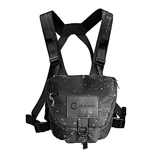 GAIARENA Waterproof Binocular Harness Chest Pack, Bino Harness Case with Rangefinder & Cellphone Pocket for 20x50 Binoculars(Full Size)
