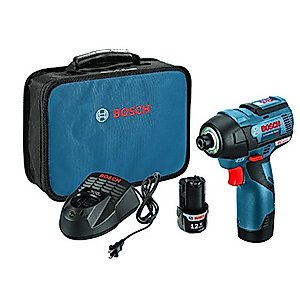 BOSCH 12-Volt Max EC Brushless Impact Driver Kit 2 battery kit PS42-02 12.70 Inch x 9.50 Inch x 4.10 Inch