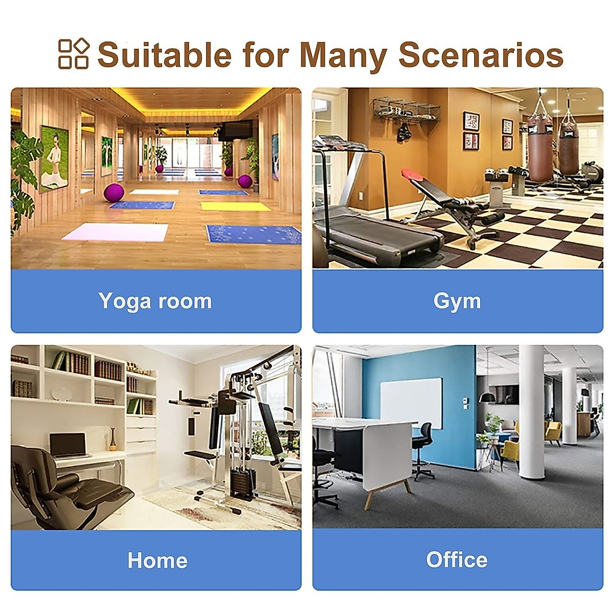 LHRUI Yoga Mat Holder Metal Yoga Mats Organizers Holders, Indoor Studios School Hanging Exercise Pads Billiard Cues Stand with Mounting Accessories, Easy to Install