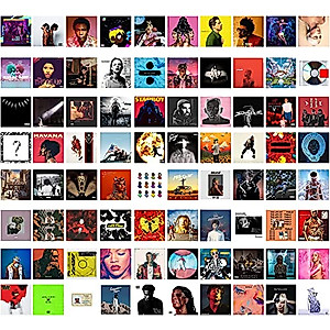 HyeeMiZine 80 Pcs Posters Wall Collage Kit,Big Album Cover Posters,Posters for Room,Music Posters,Rap Posters,Rapper Posters,Wall Posters,Cool Posters for Bedroom,Album Music Posters for Room 6x6 Inch