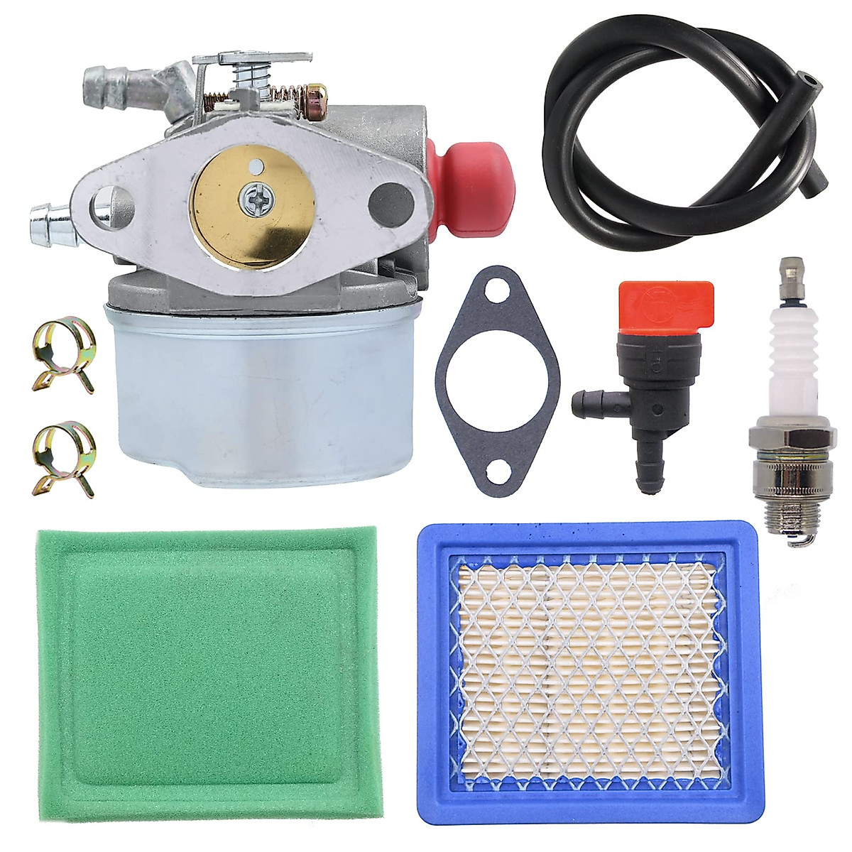 Aylux 640017B Carburetor with Air Filter for Tecumseh 640004 640014 640117 640025 640025B OHH45 OHH50 OHH55 OHH60 OHH65 Engine Craftsman Lawn Mower