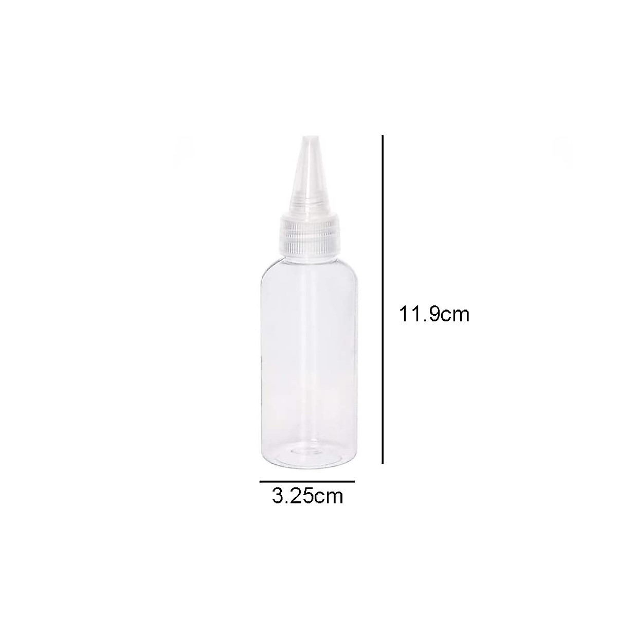 lasenersm 6 Pieces Plastic Squeeze Bottles 50ml Small Squeeze Bottles Plastic Bottles Applicator Mini Empty Squirt Bottle with Top Cap for Paint Art Craft Liquids Lotion Glue, Transparent
