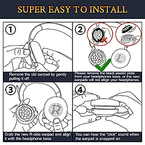 SOULWIT Earpads Replacement for Jabra Evolve2 65 (65MS 65UC USB)/Evolve2 40 (40UC 40MS USB)/Elite 45h On-Ear Wireless Headset, Ear Pads Cushions with Softer Protein Leather