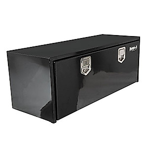 Buyers Products 1702110 Black Steel Underbody Truck Box with Paddle Latch, 18 x 18 x 48 Inch