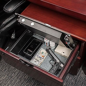 BARSKA AX11556 Biometric Fingerprint Top Opening Security Drawer Safe Box 0.23 Cubic Ft, Multi, One Size , Black , 14.75 x 11.25 x 5