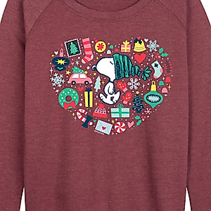 Peanuts HYBRID APPAREL Women's Holiday Seasonal Lightweight French Terry Pullover - Size 2X