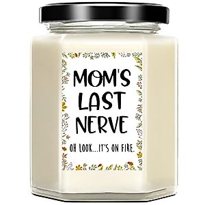 NewEleven Christmas Gifts for Mom from Daughter, Son, Kids - Funny Mom Gifts - Best Birthday Gifts Ideas for Mom, Mother, Wife, New Mom, Bonus Mom from Daughter, Son, Husband - 8 Oz Candle