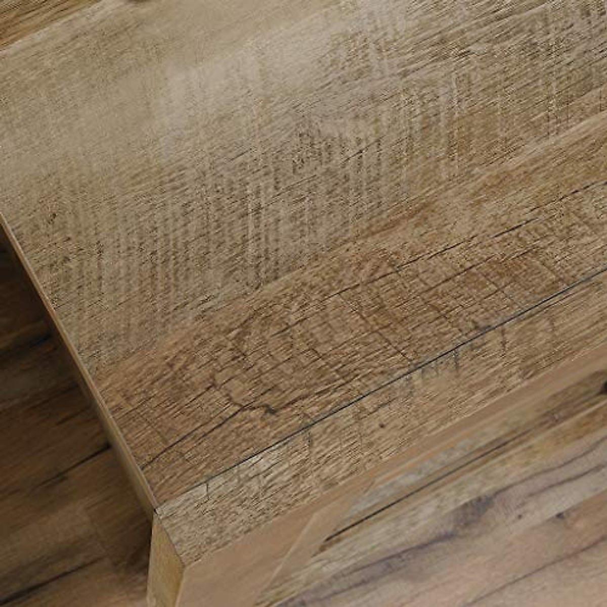 Sauder Dakota Pass Entertainment/Fireplace Credenza, For TV's up to 60", Craftsman Oak finish