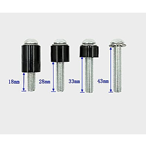 M8 Screws for Samsung TV M8x45mm TV Mounting Bolts Screws for Samsung TV with 25mm Long Spacers