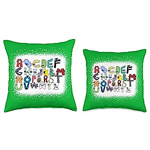 New Alphabet Letters for Kids 2022 Merchandise Villain Letter ABCs Tee Boys Evil Alphabets Bleach Throw Pillow, 16x16, Multicolor