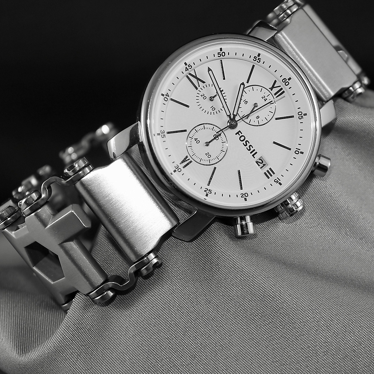 BestTechTool watch adapter compatible with LEATHERMAN TREAD and compatible with GARMIN watch (Instinct/ D2 Delta/MARQ/Quatix 5, Stainless Steel, TREAD)