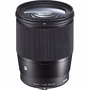 Sigma 16mm f/1.4 DC DN Contemporary Lens for Sony E - Bundle with Free Accessories & Mac Software Suite