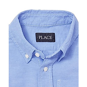 The Children's Place,boys,Short Sleeve Oxford Shirt,Lt Blue,Small