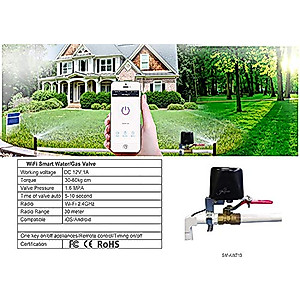 UseeLink Smart WiFi Water Valve, 2-pack, Compatible with Alexa and Google Assistant,Application program iOS/Android