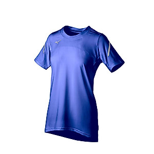 Mizuno Women's Techno VII Short Sleeve Volleyball Jersey, Royal, Large
