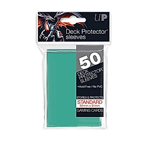 Ultra PRO - 50ct Standard Size Card Protector Sleeves (Aqua) - Protect You Collectible Trading Cards, Sports Cards, & Gaming Cards with a Bright and Vibrant Color