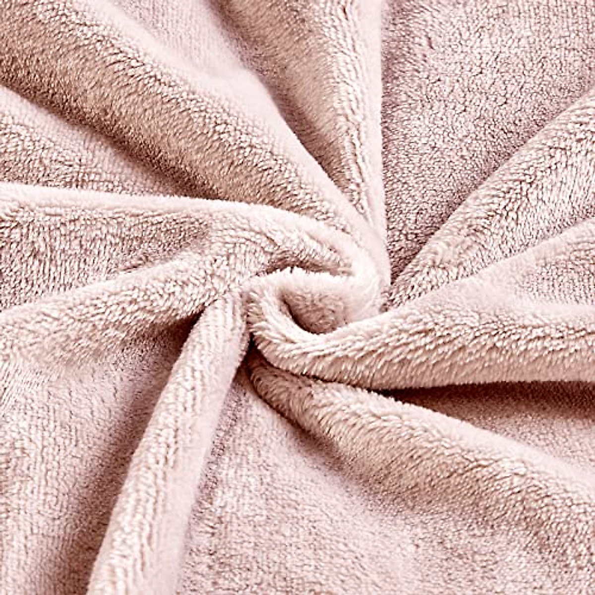 Mocaletto Luxury 3 Layers Fleece Throw Blanket,650 GSM Thick Decorative Warm Blanket Queen Size 90" x 90", Soft Velvet Winter Blanket for Sofa Couch Bed,Washable & Breathable,Pink