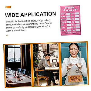 Ciieeo 3pcs business hours sign hours of operation signs open signs for business store open signs business hours door closed open hour labels neon open sign variable customize office pvc