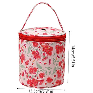 Kumprohu Knitting Tote Bag | Knitting Yarn Organizer Tote Bag - Reusable Needle Sewing Tool Storage Bag for Skeins, Crochet Patterns, Yarn Hooks