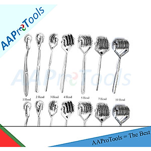 AAProTools Set of 7 Pcs Diagnostic Neurological Wartenberg Sensory Pinwheel Pin Wheel 1, 2, 3, 4, 5, 7, 10 Head