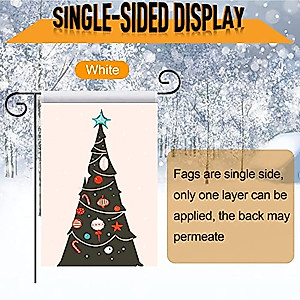 Blank Garden Flags Set, Solid Black Lawn Flags Plain White Yard Flags, DIY Polyester Banners Flag for Heat Transfer Vinyl Outdoor Courtyard Decoration Garden Decor, 11.8 x 17.7 Inches (24 Pieces)