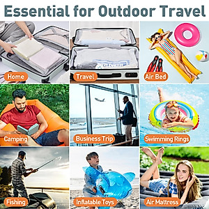 Vacuum Storage Bags for Travel, 12 Pack Small Travel Vacuum Bags with Portable Pump, Compression Bags for Travel, Vacuum Travel bags for Luggage, Vacuum Seal Bags for Clothing, Travel Essentials