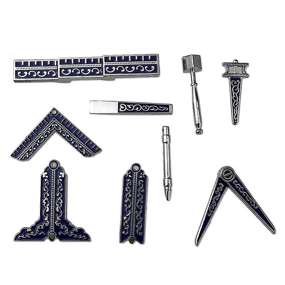 Masonic Blue Lodge Freemason Working Tools Set in Box Accessories