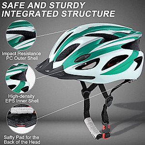 Zacro Adult Bike Helmet Lightweight - Bike Helmet for Men Women Comfort with Pads&Visor, Certified Bicycle Helmet for Adults Youth Mountain Road Biker
