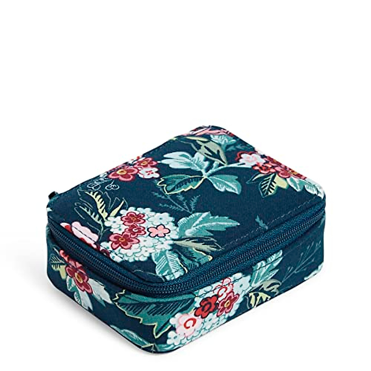 Vera Bradley Women's Cotton Travel Pill Organizer, Rose Toile - Recycled Cotton, One Size