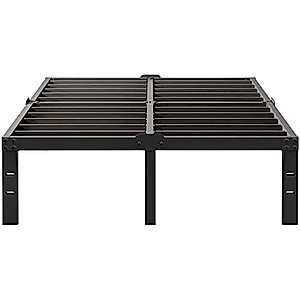 Kilyssa 14 Inch Queen Bed Frame, 3500lbs Heavy Duty Steel Slats Support Metal Platform Bed Frames Noise Free No Box Spring Needed,Black