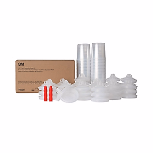 3M PPS (Original Series) Paint Spray Gun Cup Lids and Liners Kit, 16000, Standard, 22 oz, 200-micron Filter, Use w/ Paint Gun for Cars, Furniture, Home, 50 Disposable Lids and Liners, 20 Sealing Plugs, Factory