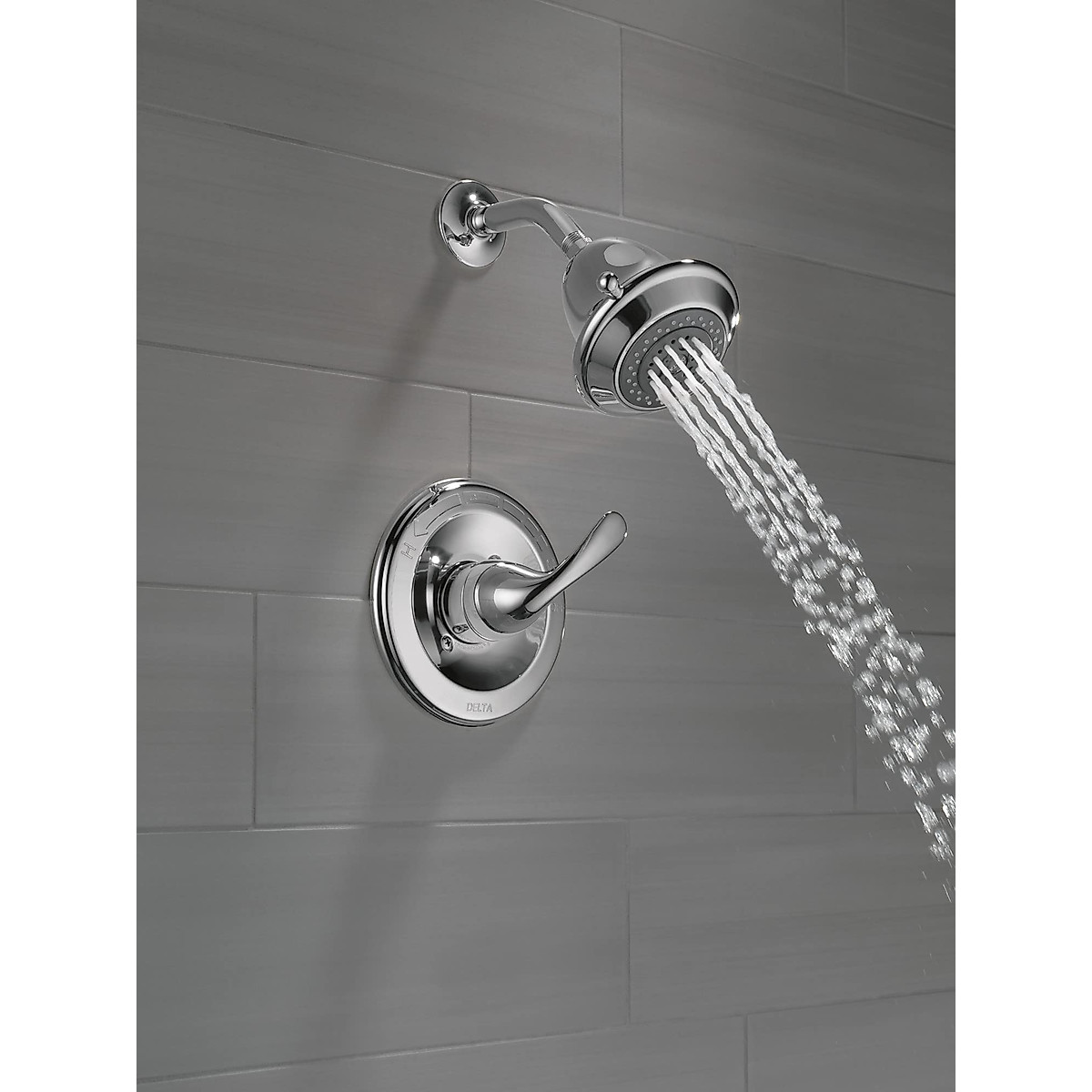 Delta Faucet Classic 13 Series Shower Faucet Set with 3-Spray Shower Head, Shower Handle, Chrome Shower Faucet, Delta Shower Trim Kit, Chrome T13220-SHC