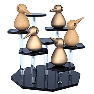 crylic Display Stand for Figures, Collectibles, Toys and Dolls, Jewelry, Action Figures Collection Organizer Holder, Collectibles Display Stand, Cosmetic Items Display Risers, 7-Tier. (Black)