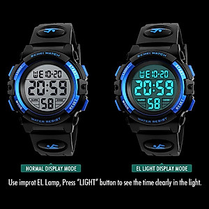 MJSCPHBJK Boys Digital Sports Watch, Kids Watch, Waterproof LED Alarm Calendar Analog Watches for Children
