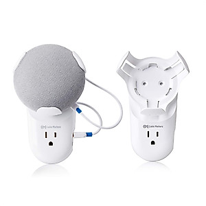 Cable Matters UL Listed Wall Mount with Electrical Outlet and 17W Smart USB Charging for Google Home Mini and Nest Mini