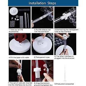 Generic Leesoot 2 Sets Floor Balloon Column Kit Stand with Base and Pole Backdrop Decoration for Graduation Wedding Birthday Baby Shower Gender Reveal Party Balloon Tower Balloon Tree, No Balloons