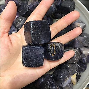 BAWHO 100g Natural Purple Sugilite Stone Cube Polished Gravel Specimen Natural Stones and Minerals Happy Fish Tank Stone Crystals WANMUQYIN