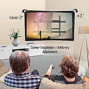 FORGING MOUNT Long Extension TV Mount Corner Wall Mount TV Bracket Full Motion with 30 inch Long Arm for Corner/Flat Installation fits 37 to 75" Flat/Curve TVs, VESA 600x400mm Holds up to 99lbs