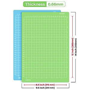 Gwybkq Cutting Mat for Cricut Joy Xtra 12x8.5in 6 Pack Variety Adhesive (Standard & Light Grip) Reusable Craft Cutting Mats Sticky Accessories Replacement for Cricut Maker & Explore