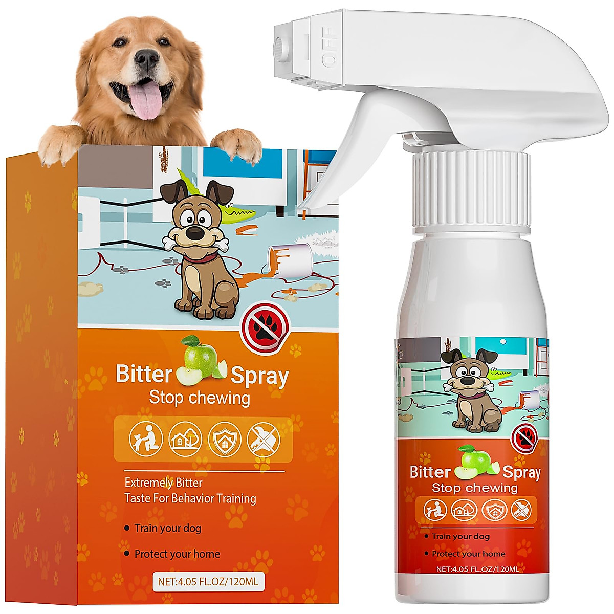 JARMAPOZ Bitter Apple Spray for Dogs to Stop Chewing, Anti Chew Behavior Training Aid for Dogs and Cats, Bitter Yuck Spray for Dogs Prevent Chewing Licking of Bandages, Paws, Shoes, Fur and Furniture