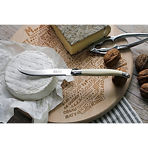 Andre Verdier Laguiole Debutant Cheese Knife Set 3 pce, Stainless Steel/Ivory, AV-3PC-CHEESE-IF, Made in France