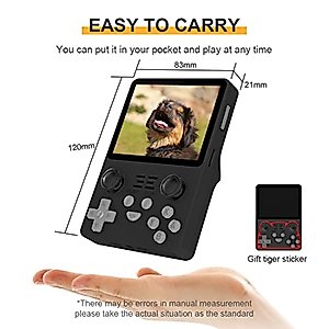 DECI Powkiddy RGB20S Handheld Game Console Built-in 15000 Games, 16G+64G 3.5 Inch IPS Handheld Emulator Video Game Console Retro Arcade for Kids Adults, Open Source Arkos System