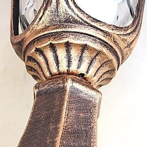 MODEBHD Waterproof Aluminum Modern Outdoor Column Lamp Tradition Classic Victoria Glass Lantern Antirust Table Lamp Street Post Light Villa Garden Patio Lawn Lights E27 Lampholder Decoration Pillar Li