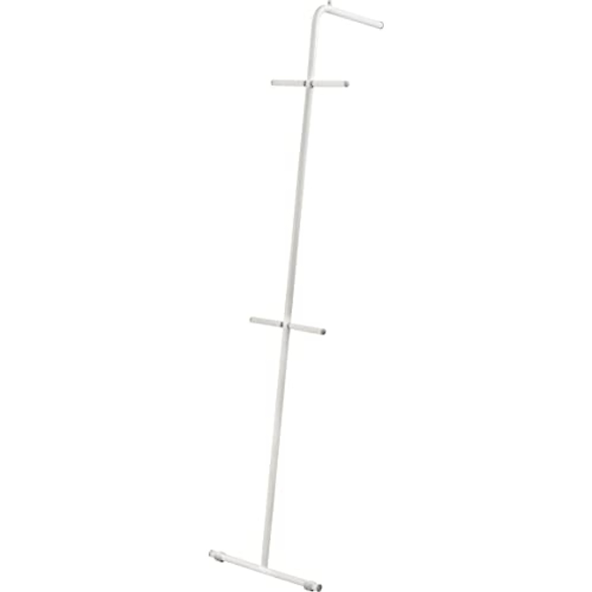 YUZU LEAF Hanger Rack, Slim, Compact, Simple, Black, White, Storage, Clothes, Stylish, Interior, Display, Stylish, Anti-Slip, Stopper, Living Alone, Stand (White)